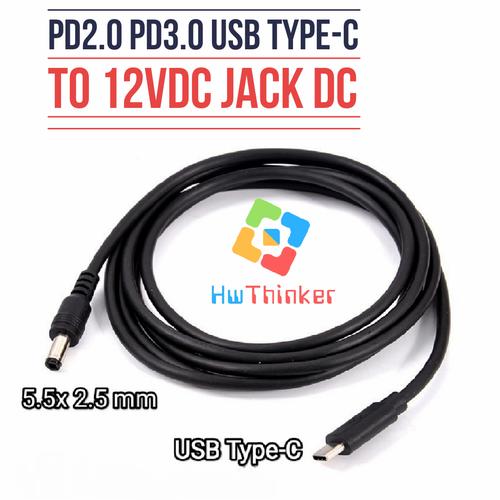 Jual Kabel USB Type-C PD 2.0 PD 3.0 Trigger Decoy to Jack DC 9/12v/15 ...
