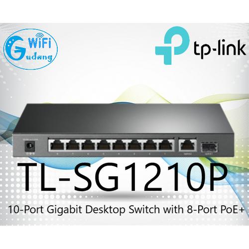 Jual TP-Link TL-SG1210P 10-Port Gigabit Desktop Switch with 8-Port PoE+ ...