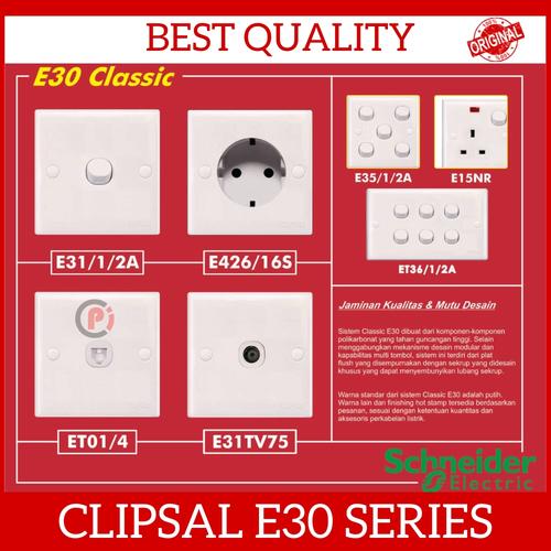 Jual Schneider Clipsal Classic E30 Stop Kontak / Saklar Lampu 1 2 3 4 ...