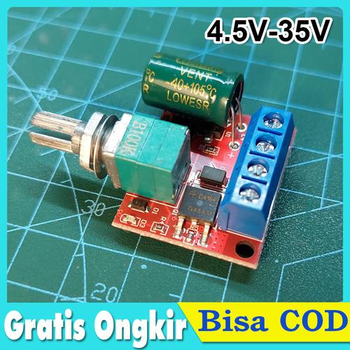 Jual Modul Dimmer DC 4.5-35V 5A Motor Speed Controller PWM Regulator 90W - PWM dc motor - Kota ...