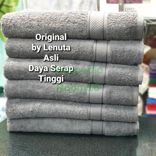 Jual Handuk Jumbo tebal by Lenuta Grey 86x150cm 100% cotton Serap Air ...