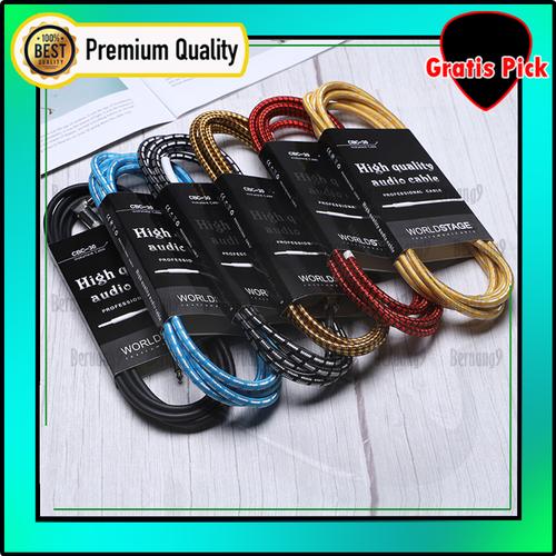 Jual Kabel Jack Gitar 3 Meter HK Cable Anti Noise Suara Jernih Jek Gitar - 5 Meter - Kota ...