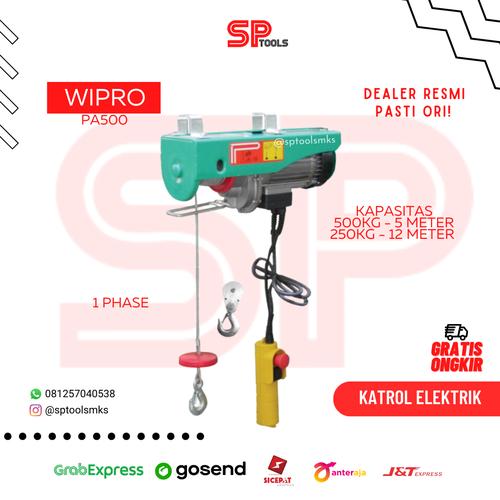 Jual MESIN KATROL ELEKTRIK HOIST 500 KG 12 METER WIPRO PA-500 PA500 PA ...