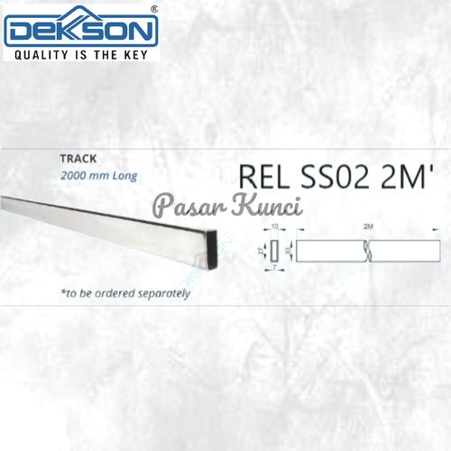 Jual Rel Track Pipa Pintu Sliding Geser Kaca Dekkson Dekson - SS02 2M ...