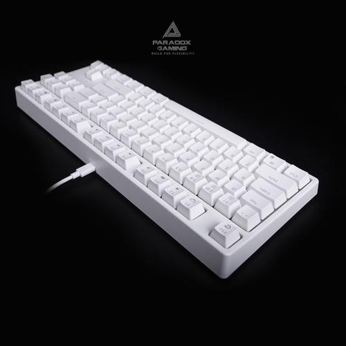 Jual PARADOX GAMING KEYBOARD GHOST87 WHITE ABS KEYCAPS HOTSWAP - WHITE ...
