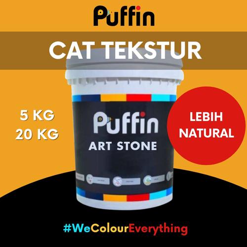Promo Cat Texture Puffin Art Stone cat tembok Texture Batu Alam Natural ...