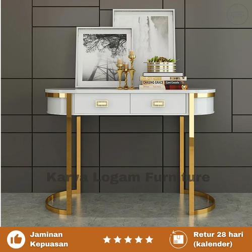 Jual Console Table Modern Minimalis Mewah - Meja Konsol Stainless Gold ...