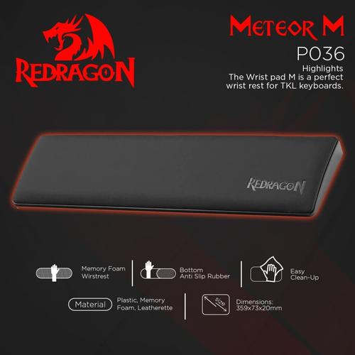 Jual Redragon Gaming Wrist Rest Pad TKL Keyboard METEOR M - P036 ...
