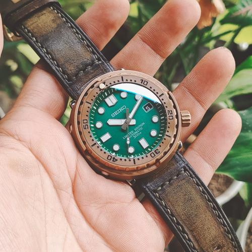 Jual Seiko tuna mod bronze NH35 automatic green not skx turtle - Kota ...