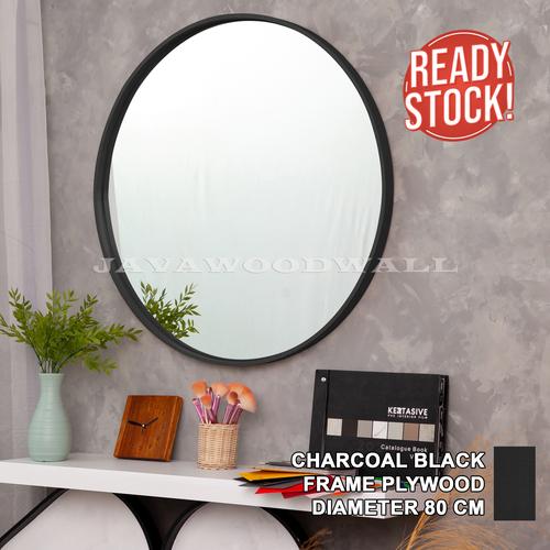 Jual Round Mirror Frame Plywood Diameter 80 cm, Cermin Bulat Diameter ...