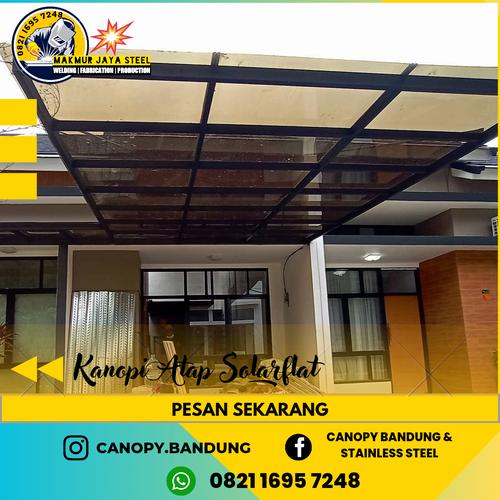 Jual Canopy Atap Solarflat / Solartuff dengan Besi Hollow Galvanis - Kab. Bandung - Makmur_Jaya ...