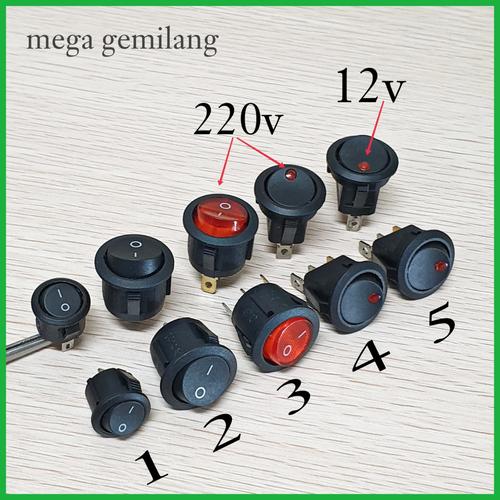 Jual Saklar Bulat / Rocker Switch Bulat / Tombol On Off - Tipe 4 ...