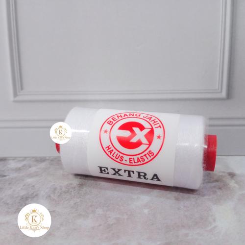Jual Benang EXTRA Warna Putih Susu (Kode: White) 500 Yard / Benang ...