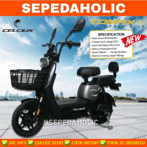 Jual Sepeda Listrik CELCIUS TOMAX 6.0 NEW Electric Bike 500 Watt ...