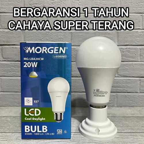 Jual MORGEN LEGEND LAMPU LED A BULB 20W 20 WATT CAHAYA PUTIH BERGARANSI ...