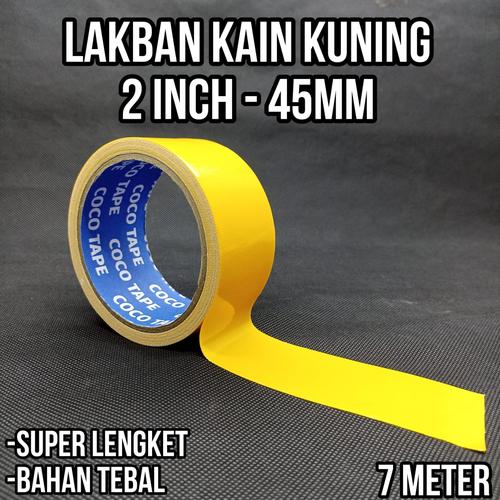 Jual Lakban Isolasi Kain Kuning Tebal 45mm 2" Inch 7 Meter Kualitas Daimaru - KUNING 45MM ...