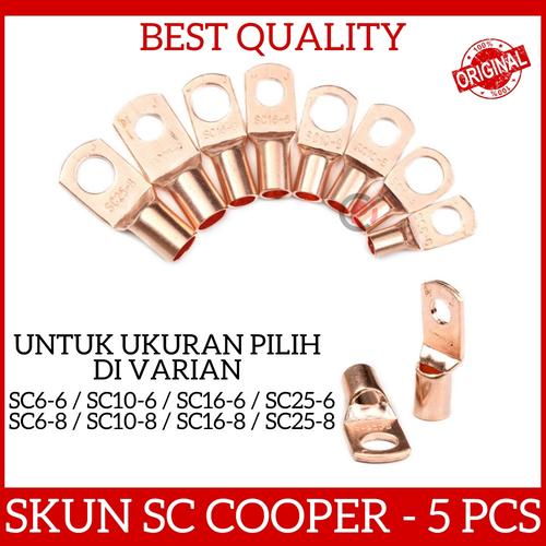 Jual Isi 5 Pcs Skun Kabel Ring SC Cooper Konektor Kabel Listrik Cable ...