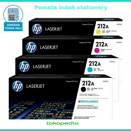 Jual Toner hp laserjet 212A Original black, cyan, yellow, magenta 1 set ...