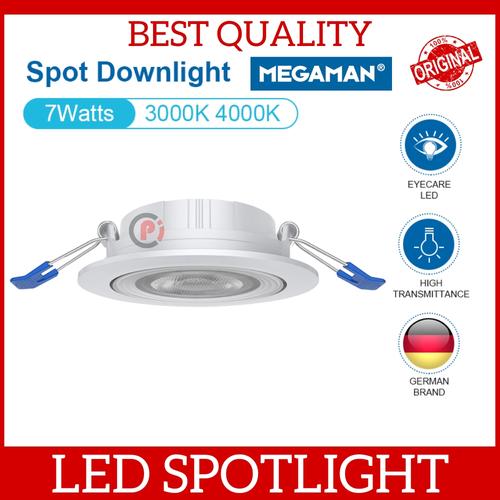 Jual MEGAMAN Spotlight LED Sorot Model Downlight 5W 7W Cahaya Putih ...