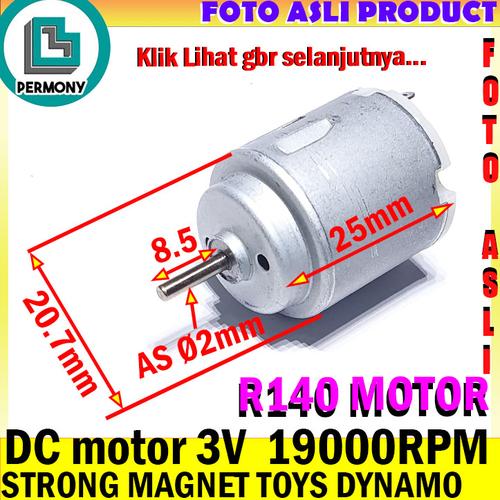 Jual R140 MOTOR 3V DC TOY DINAMO 3VDC DYNAMO 3 Volt - Jakarta Pusat ...