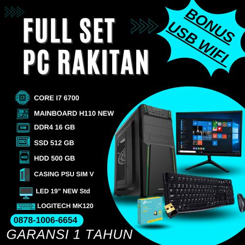 Jual Paket PC Komputer Rakitan Core I7 6700 Ram 16GB SSD 256GB HDD ...