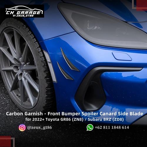 Jual Carbon Garnish - Front Bumper Side Blade Canard Toyota GR86 Subaru ...