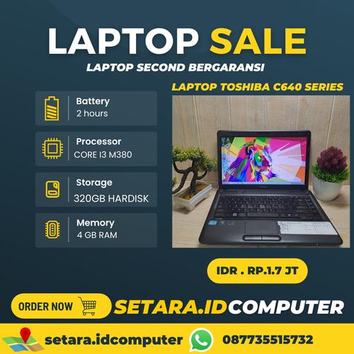 Jual PROMO!!! LAPTOP TOSHIBA C640 CORE I3 MURAH/HDD 500GB/RAM 4GB ...