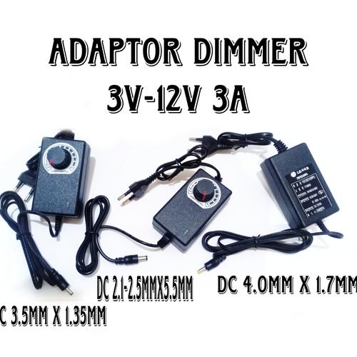 Jual adaptor switch switching 3v 5v 6v 9v 12v charger 3A dimmer kontrol ...