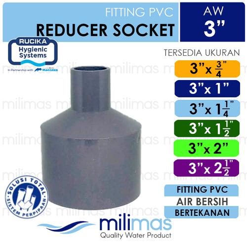 Jual RUCIKA Reducer Socket AW 3" - Fitting Verlup Sok PVC - Standard ...