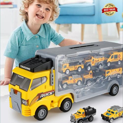 Promo Mainan Anak Laki Laki Edukasi Mobil Mobilan Truk Angkut Die Cast ...