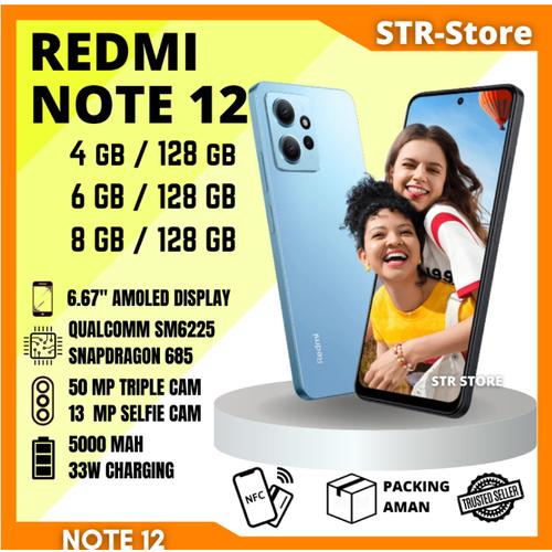 Jual New Xiaomi Redmi Note 12 5G NFC 4/128 6/128 8/128 GB PRO lite 12t ...