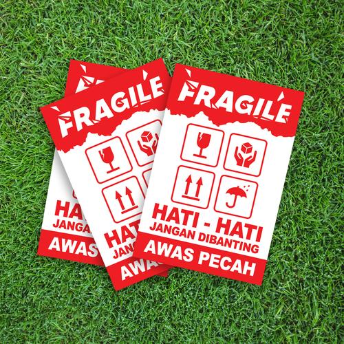 Jual Stiker Fragile Paket Kemasan Jangan dibanting 02 - 4 x 6 CM ...