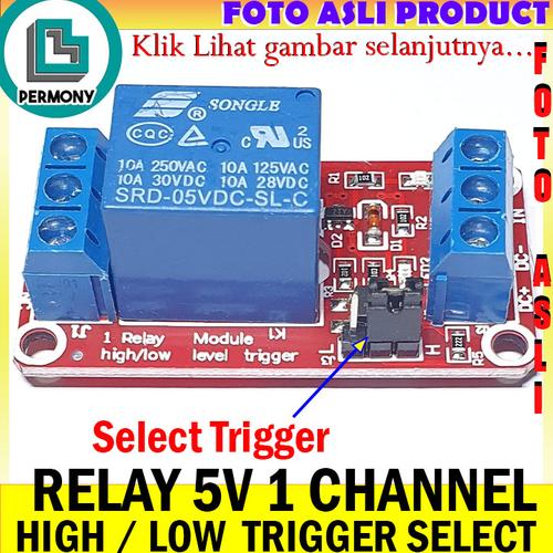 Jual Relay 1 Ch Channel 5V 1Ch Module 1Channel DC 10A Modul high low ...