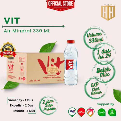 Jual VIT MINERAL 330ML Air Mineral Vit Botol 330ml, 1 Dus Isi 24 Botol ...