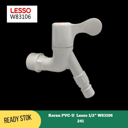 Jual Keran Taman Lesso 1/2" inch Stop kran Tembok Kran PVC Plastik ...