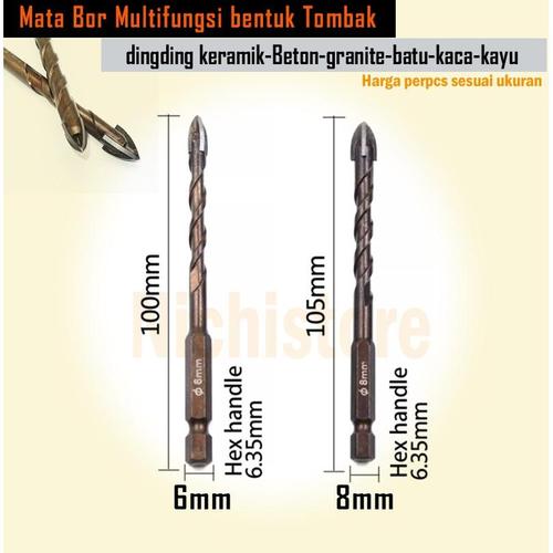 Jual mata bor multifungsi cocok untuk keramik granite beton besi kayu - 12mm - Jakarta Pusat ...