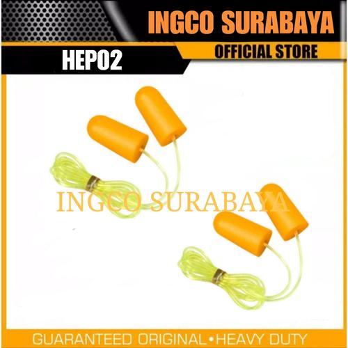 Jual INGCO HEP02 EARPLUG FOAM CORDED 2 PCS EAR PLUG SUMBAT TELINGA TALI ...