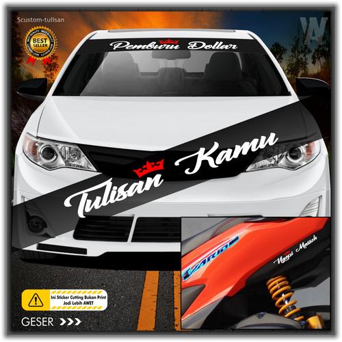 Promo Stiker Nama Custom Cutting Sticker Tulisan Untuk Mobil Dan Motor ...