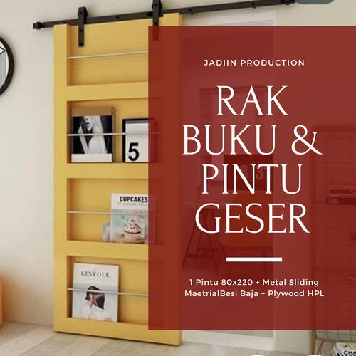 Jual Pintu Rak Buku Sliding Pintu Geser Berikut Rak Sebaguna - Pintu ...