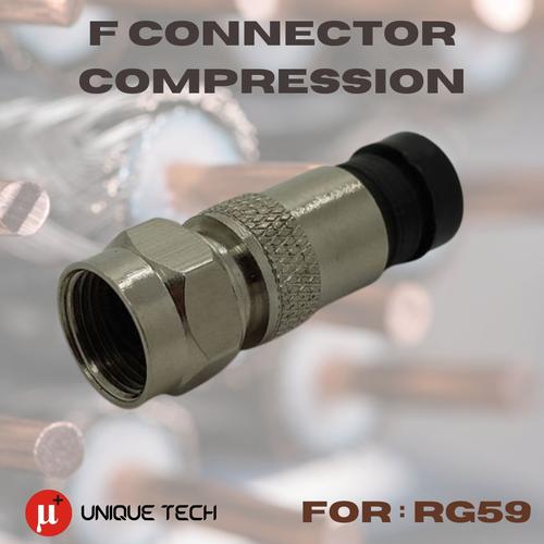 Jual F CONNECTOR COMPRESSION RG59 KONEKTOR COMPRESS RG 59 BNC SEALED METAL - Kota Bandung ...