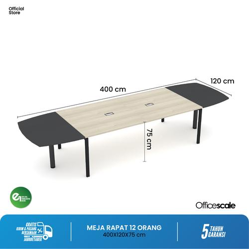 Promo Meja Rapat I Meja Meeting 10 Orang + 2 Join Table - 400X120X75CM ...