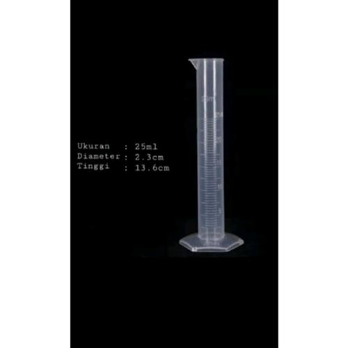 Jual Gelas Ukur Tabung Laboratorium Measuring Cylinder ukuran 25ml ...