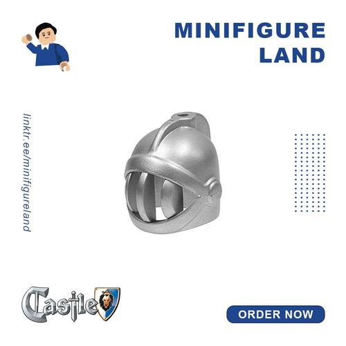 Jual Lego Flat Silver Headgear Helmet Castle w/ Fixed Face Grille ...