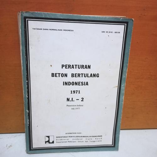 Jual original bekas buku Peraturan beton bertulang Indonesia 1971 ...