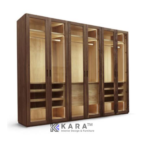 Jual Lemari Pakai Kayu Jati 2/3/4/5/6/ Pintu Kaca / Wardrobe - 2 Pintu ...