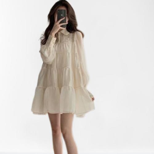 Jual Tunik Rempel Susun Jumbo Oversize Mini Dress Lengan Panjang - M ...