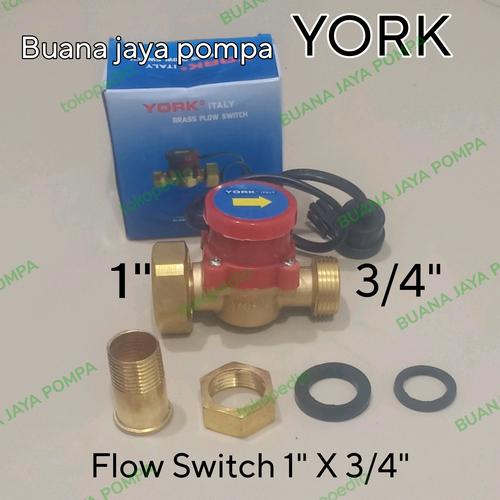 Jual FLOW SWITCH YORK 1" X 3/4" AUTOMATIS ALIRAN POMPA AIR BOOSTER ...