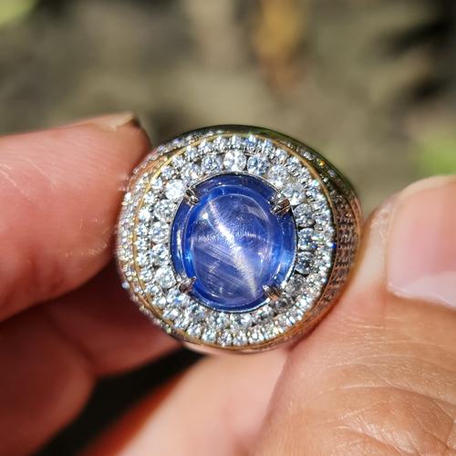 Jual Unheated Violetish Blue Star Sapphire Ceylon eye clean Body Glass ...