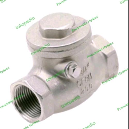 Jual SWING CHECK VALVE 4 INCH STAINLESS STEEL SS316 / ONE WAY VALVE ...