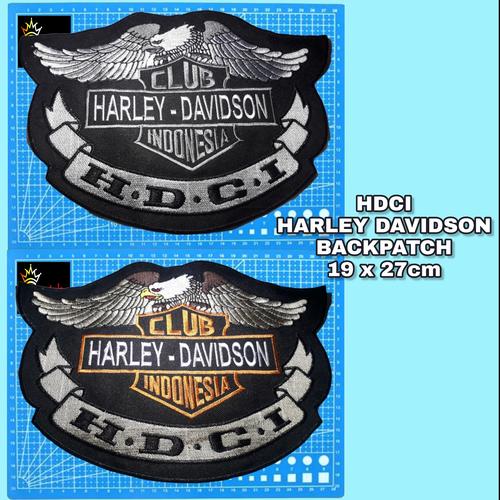 Promo PATCH BORDIR/LOGO HDCI/EMBLEM BORDIR/BACKPATCH HARLEY DAVIDSON ...